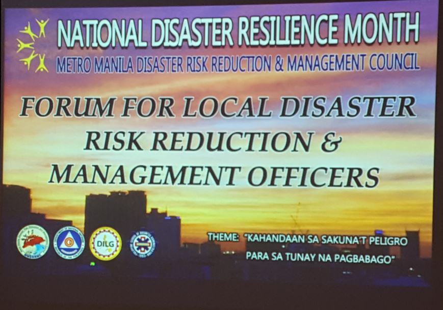 PSBA-Manila DRM Unit Invited as Resource Person for the Forum for Local ...